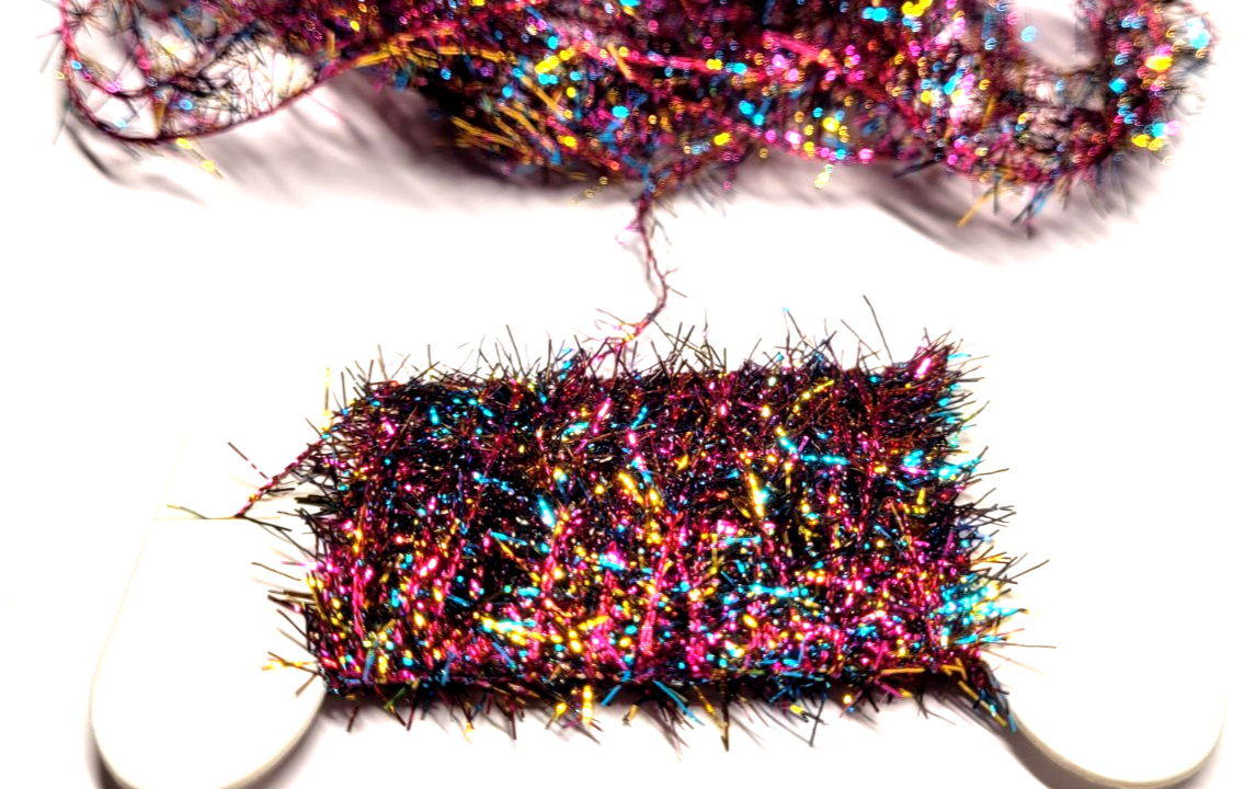 METALLIC TINSEL CHENILLE - RAINBOW - 10mm - 5 Yards - Fly Tying ...