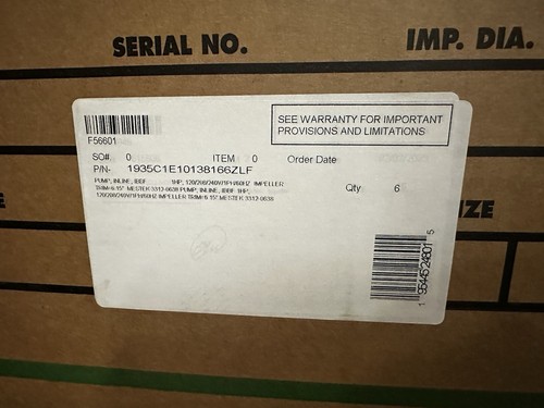 Taco Pump 1 Ph 1 HP 1750 RPM Imp Dia 6.15 Model 1935-4P-PM ...