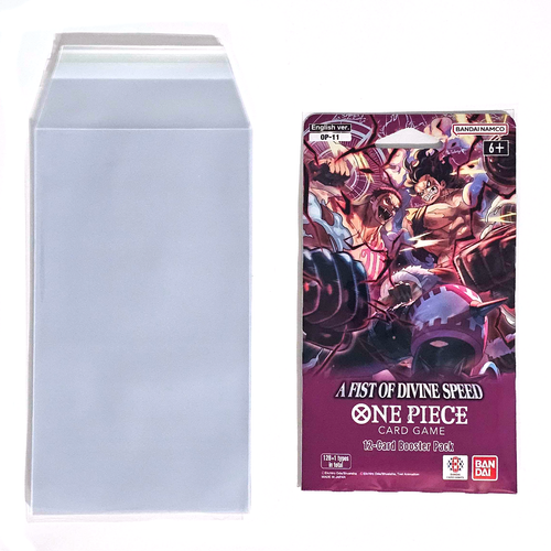 One Piece Sleeved Booster Pack Protective Sleeves - x50 Self Sealing ...