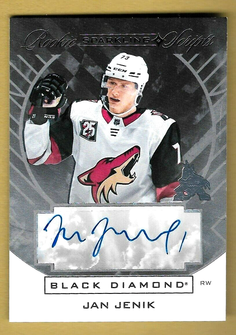 JAN JENIK 2021-22 UD BLACK DIAMOND ROOKIE RC AUTOGRAPH AUTO #SC-JJ NHL ...