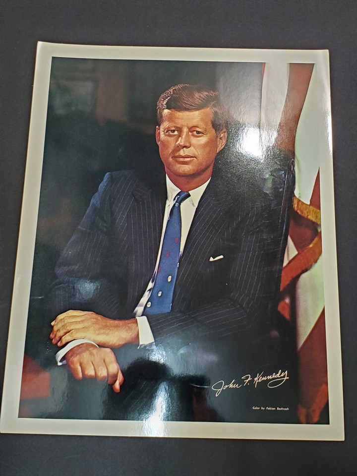 Vintage JFK John F Kennedy Glossy Photo 14”x11” photo by Fabian ...