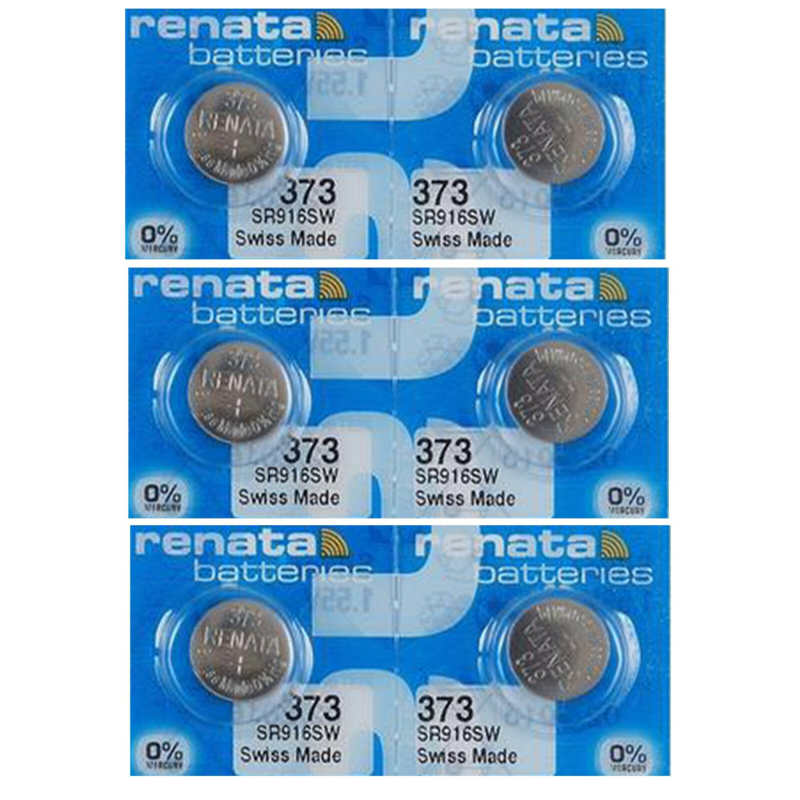 Renata SR916SW SR916 373 Silver Oxide Watch Button Battery 1.55V Swiss ...