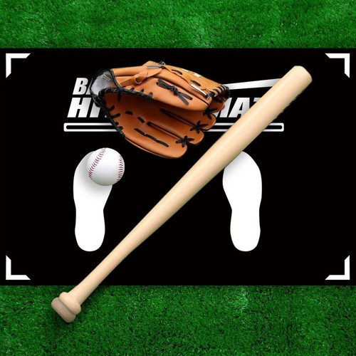 Baseball Hitting Mat 90cmx60cm Sports Exercise Pad for Ball Baseball ...