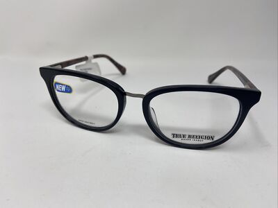 TRUE RELIGION EYEGLASSES FRAME T023 BLK BLACK BURGUNDY MARBLE 54/18/140 ...