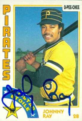 Johnny Ray autographed Baseball Card (Pittsburgh Pirates) 1984 O-Pee ...