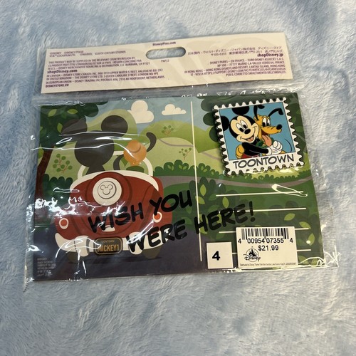 Mickey & Pluto Toontown Wish You Were Here Postcard Disney Parks Pin LE ...