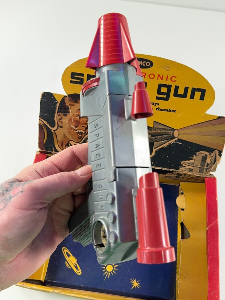 vtg 1950's Remco Electronic Space Gun atomic toy w/ Original Box ray ...