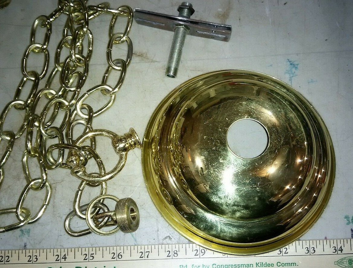 21OO09 DROP HARDWARE FROM CHANDELIER: 7-1/2" X 2-1/4" ESCUTCHEON ...