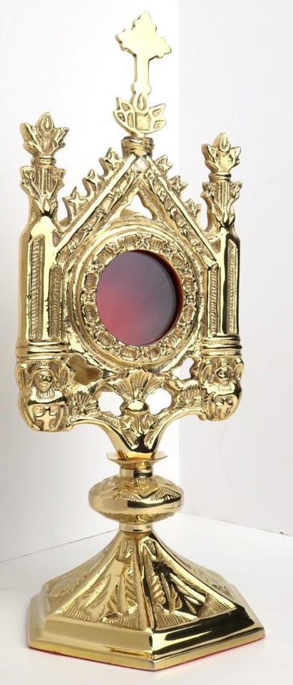 Lot of 3 Ornate Solid Brass Reliquaries for Relic Display in Churches ...