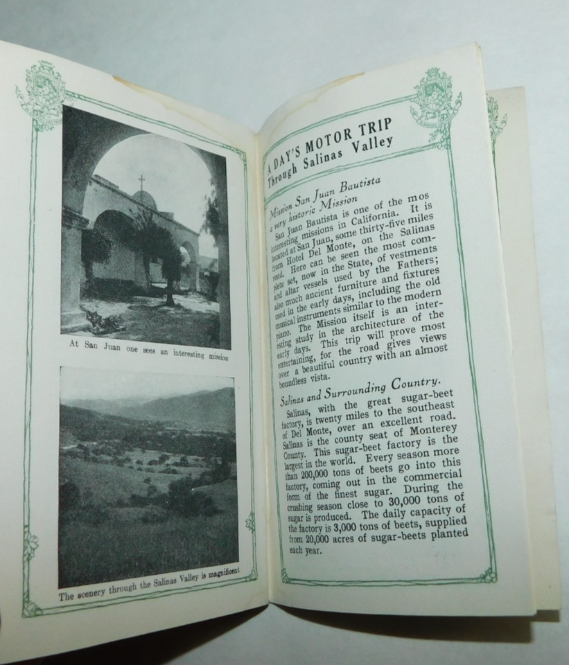 1912 California "Del Monte Guide Book" Tourist Travel Brochure Booklet ...