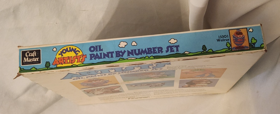 Young Artists Craft Master Vtg Oil Paint by Number Kit Sealed 15301 ...