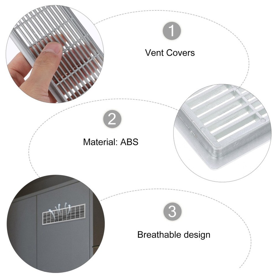 6 Pcs Heat Vent Cover Vents for Home Ceiling Floor Kitchen Cabinet ...