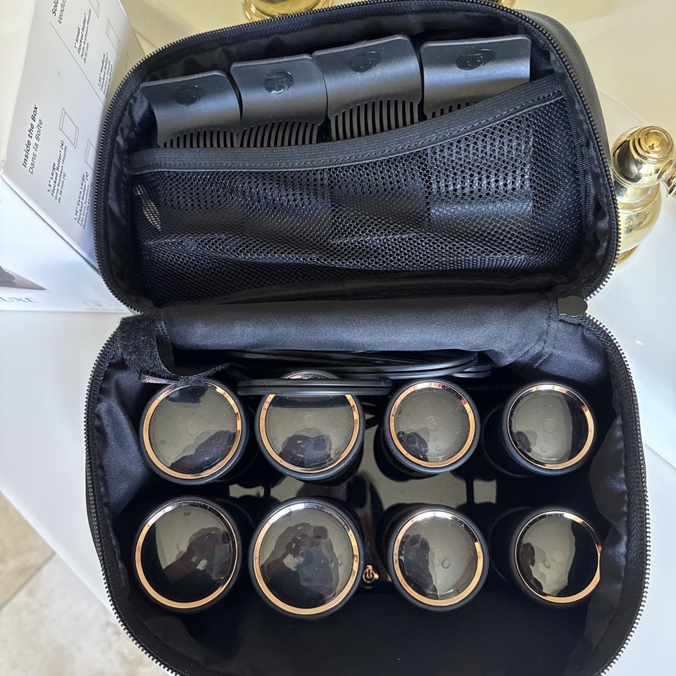 T3 BLACK VOLUMIZING HOT ROLLERS DUAL TEMPERATURE CONTROL LUXE SET New ...