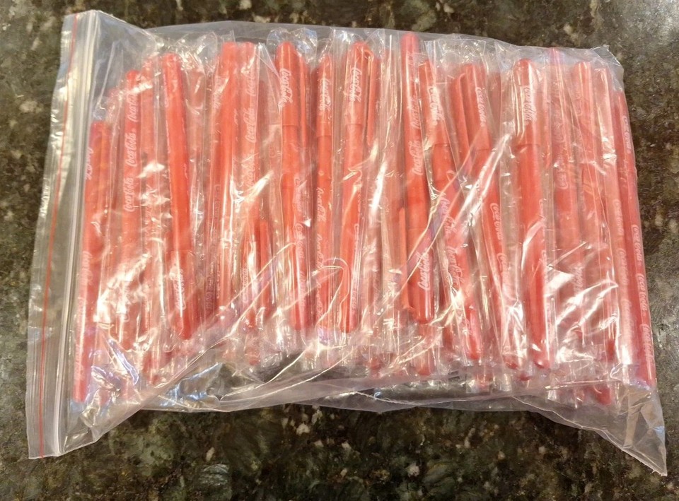 NOS NEW VINTAGE COCA COLA NEW OLD STOCK PENS INDIVIDUALLY SEALED - LOT ...