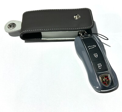 GENUINE OEM 2022 PORSCHE CAYENNE TURBO KEY KEY FOB W/ LEATHER CASE | eBay
