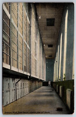 Jackson Michigan~State Prison Interior New Cell Blocks~Portrait~Made in ...