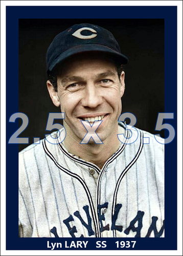 Lyn Lary - 1937 Cleveland Indians - choose a size - colorized print | eBay