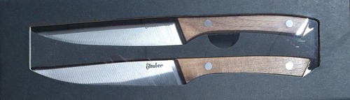 Steuber Steakmesser 2er-Set BBQ Steak Messer mit Holzgriff Grill | eBay.de