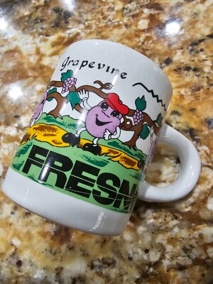 Vintage I Heard It Though The Grapevine FRESNO CA MINI Coffee Mug Rare ...