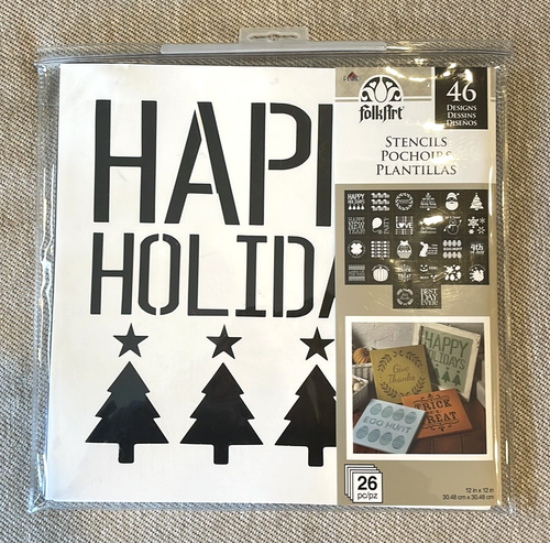 Plaid Folk Art Holidays Stencil Set 25 Piece - Christmas Easter ...