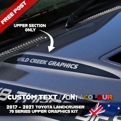 Sticker V8 Bonnet Scoop Decal TO SUIT 70 76 78 79 series VDJ Toyota ...
