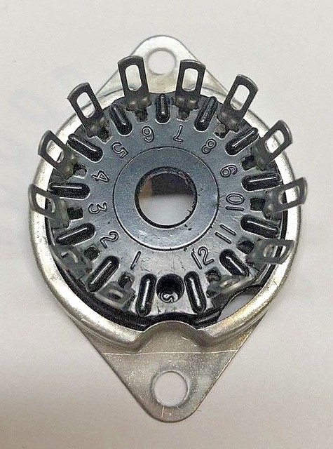 12CS-312 Cinch 12-pin Duodecar compactron socket for horizontal sweep ...