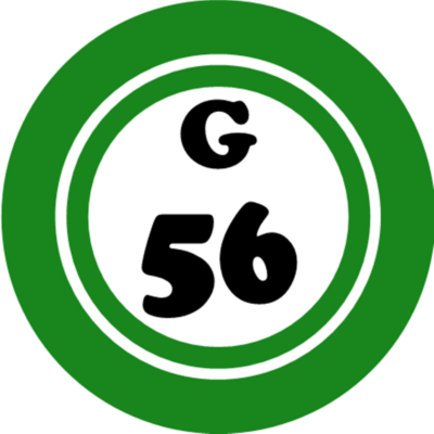 G 56 G56 Bingo Ball - 3 Inch Circle Sticker 3" x 3" - Hobby Number ...
