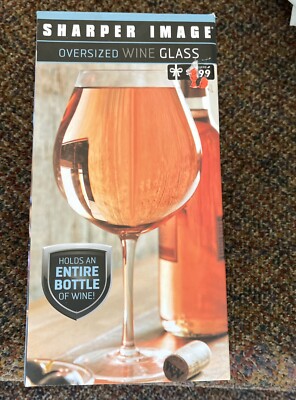 Sharper Image Oversized Wine Glass Holds an ENTIRE BOTTLE of WINE 39.2 ...