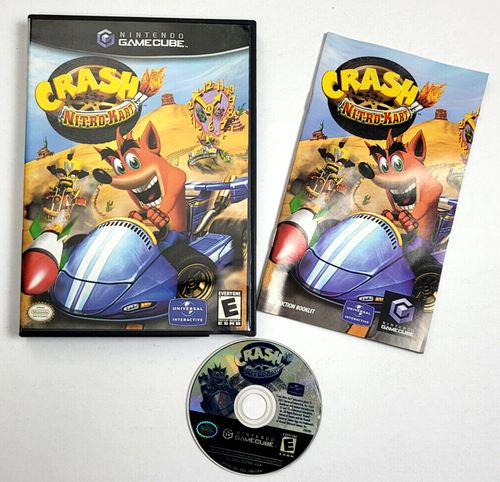CRASH NITRO KART CIB COMPLETE IN BOX NINTENDO GAMECUBE GAME BLACK LABEL ...