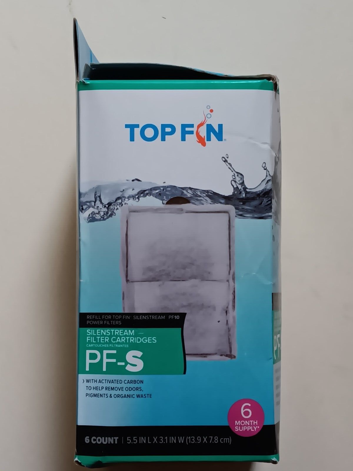 Top Fin PF-S fish tank filter 6 pack silenstream filter cartridges, 6 ...
