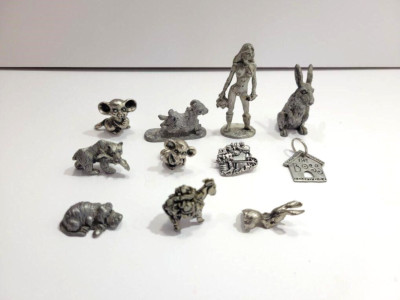 Lot Of 11 Vintage Pewter Figurines Figures Mini Mixed Lot | eBay