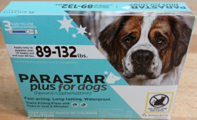 PARASTAR PLUS For Dogs 89-132 Lbs. One Factory Sealed 3 Dose Pack. | eBay