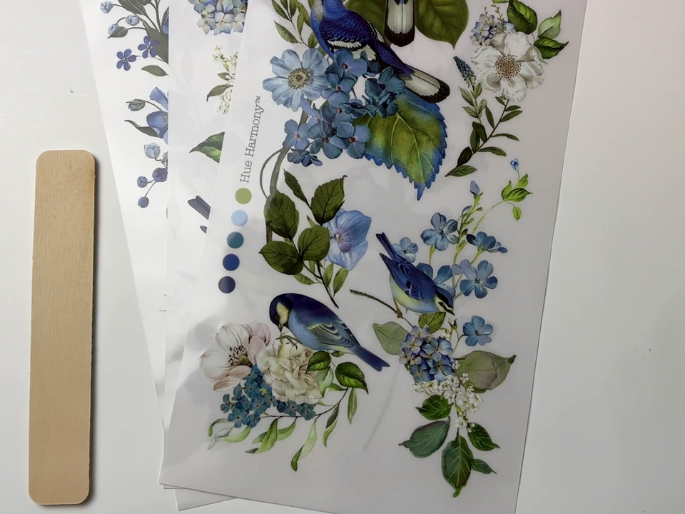 ReDesign Prima GARDEN WHISPERS Furniture Transfer 6x12 Rub on for Craft ...