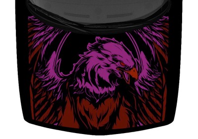 Dark Violet Eagle Hand Drawn Car Truck Hood Wrap Vinyl Graphic Decal | eBay