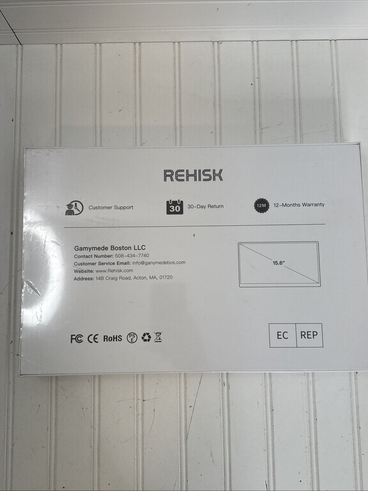 NEW ReHisk 15.6” Portable FHD Monitor 1080P USB-C HDMI IPS VESA Smart ...