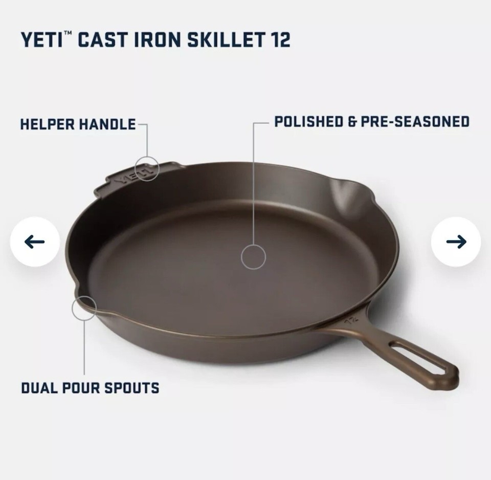 YETI 12” Cast Iron Skillet Butter Pat Industries - SOLD OUT & RARE 🍳 ...