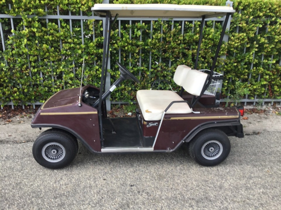 1991 EZGO 2 seat passenger 36 volt Golf Cart canopy radio lights | eBay