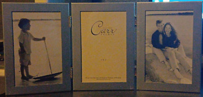 vintage triple frame carr frames burnes of boston 4x6 4 x 6 silver ...