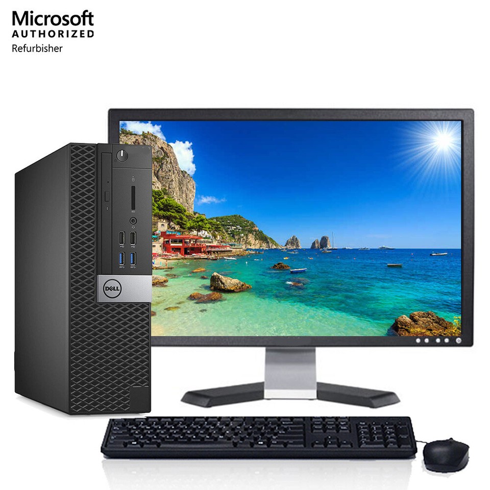 Dell Desktop Computer Core i5 3rd gen 16GB 2TB HD 1TB SSD 24" LCD ...