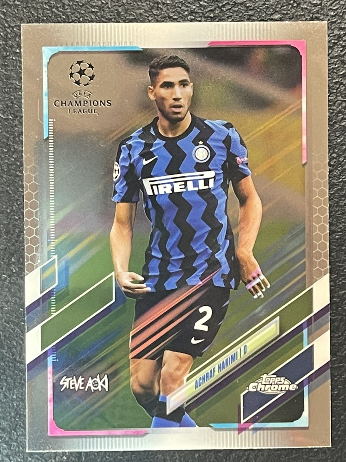 2020 2020-21 Topps Chrome Steve Aoki UEFA #31 Achraf Hakimi FC ...