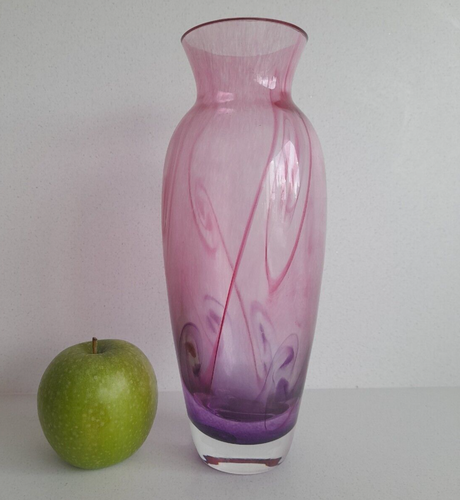Gordon Hendry "Caithness" Scottish art glass "Tempest" Heather Purple ...