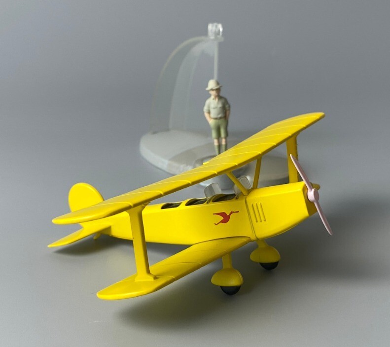 HERGE TINTIN Airplane #06 Tintin in Congo Biplane Yellow Aircraft ...