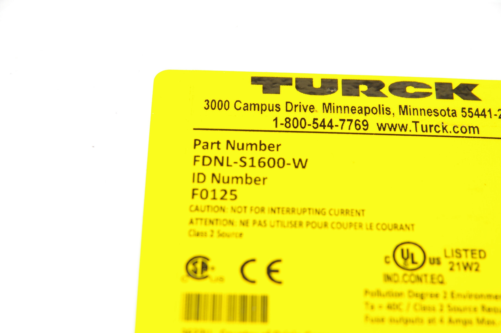 Turck FDNL-S1600-W | eBay