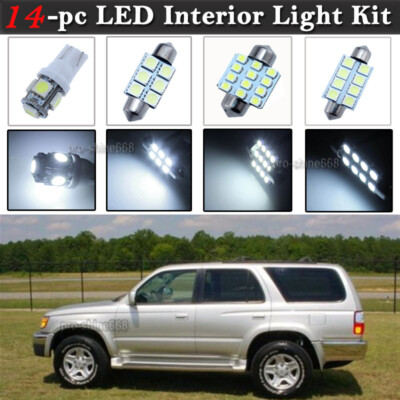 14-pc White LED Interior Light Bulbs Package Kit Fit 1996-2002 Toyota ...