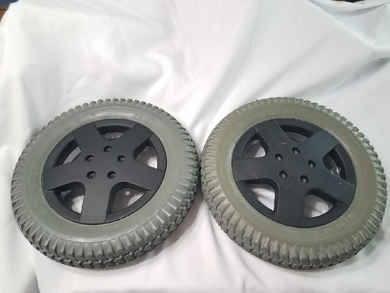 Invacare TDX SP Pr1mo Powertrax 3.00-8 Solid Filled Tires and Wheels ...