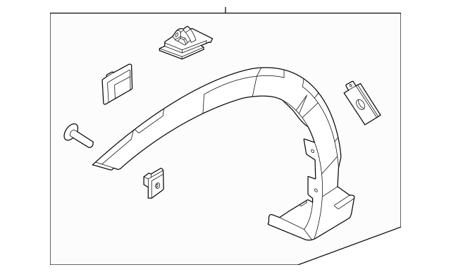 HYUNDAI OEM 20-21 Palisade Fender Exterior Trim-Wheel Opng Mldg Right ...