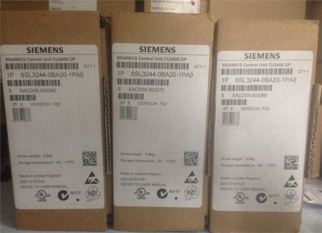 Siemens Sinamics Control Unit Cu240s DP 6sl3244-0ba20-1pa0 for sale ...