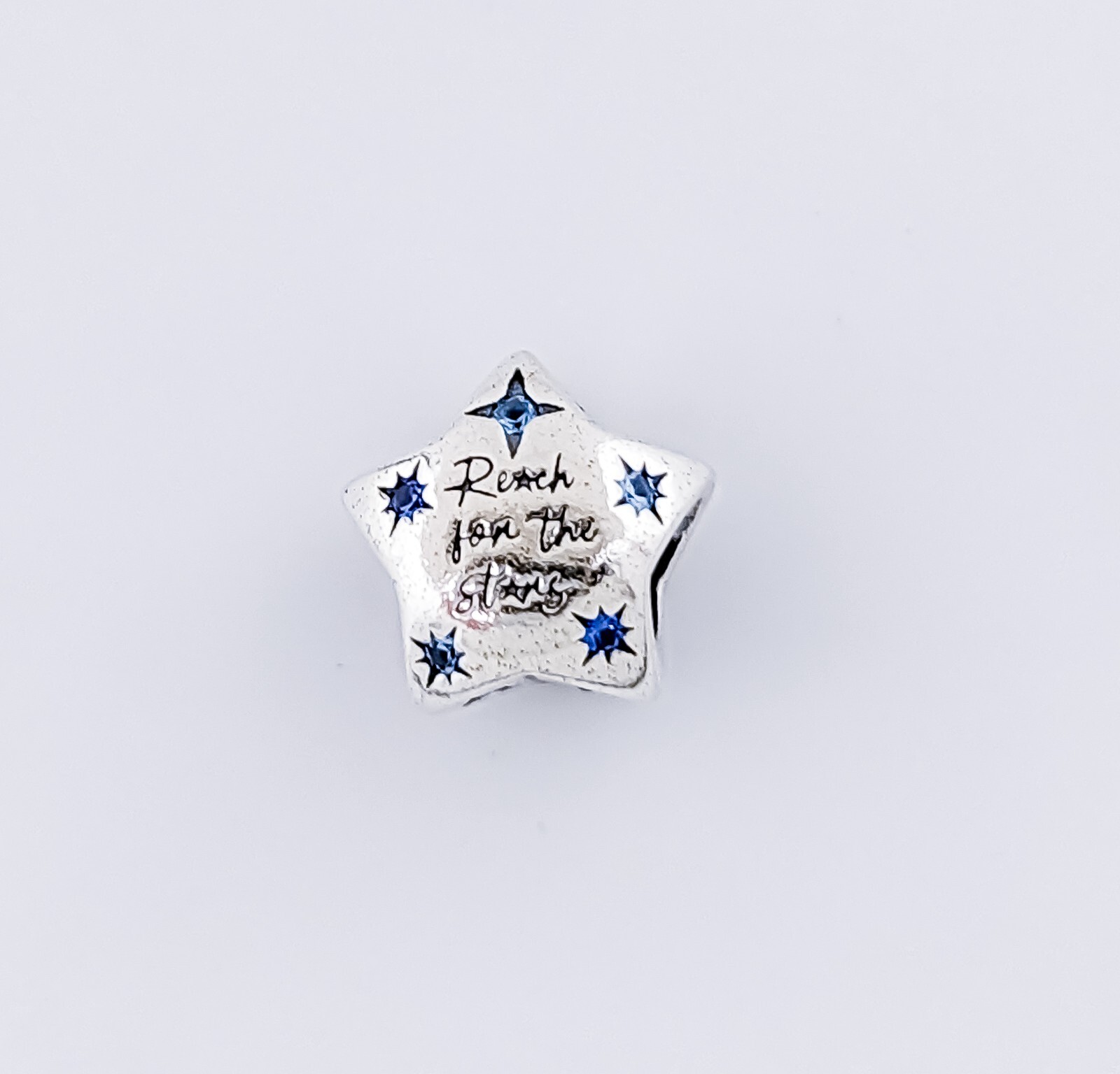 New 100% Authentic PANDORA 925 Blue Crystal Bold Sparkling Star Charm ...