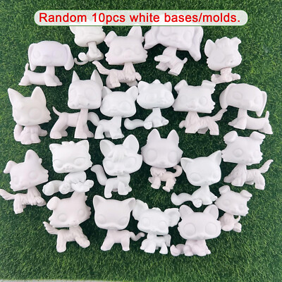 Custom LPS White Bases Random 10pcs Molds Blank lps Pets Cute Gift Diy ...