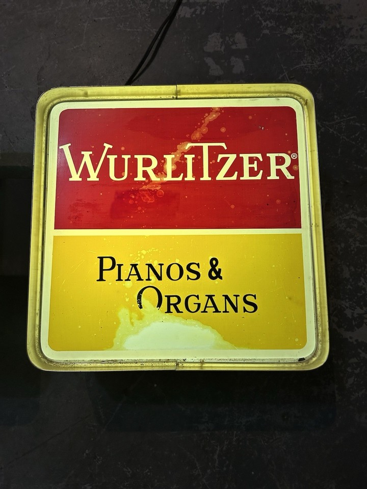 Vintage Wurlitzer Organs Lighted Wall Clock Sign 70’s 80’s Working | eBay